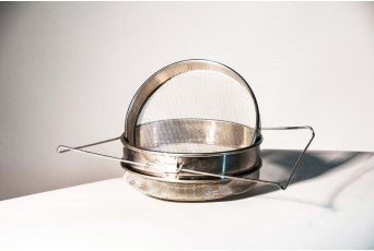 Double Stainless Strainer | Maple Bend Bee Supply 931-670-6862